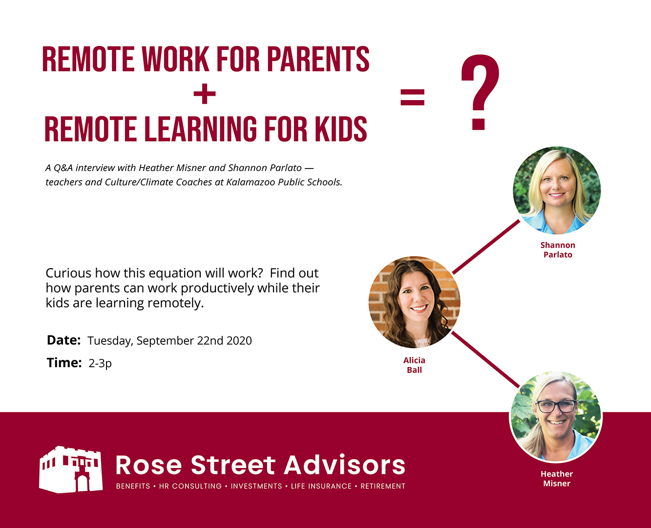Remote Work for Parents with Remote Students l Rose Street Advisors